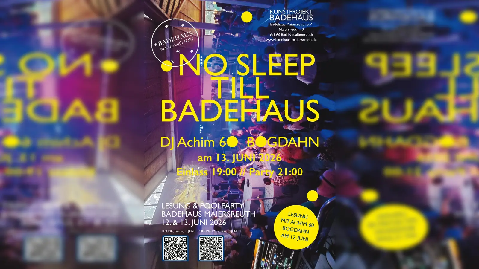 Poolparty mit Achim Sechzig Bogdahn im Badehaus Maiersreuth ...